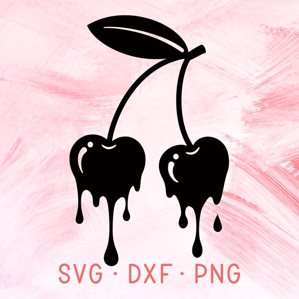 Dripping Cherries Svg - Etsy