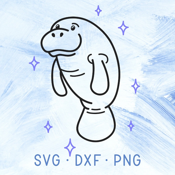 Manatee Svg - Etsy