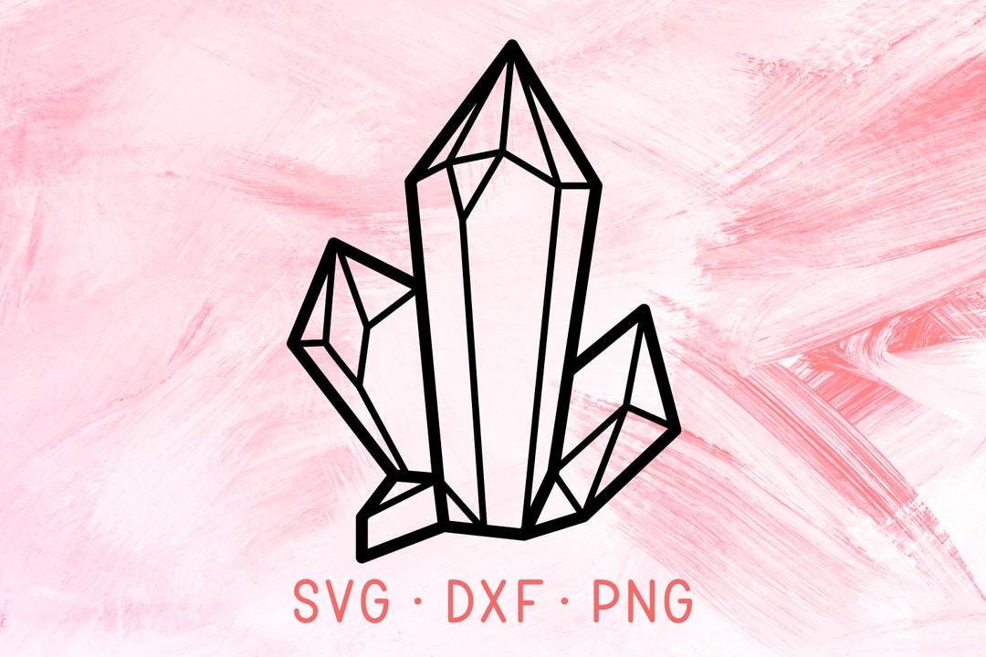 Crystal SVG, DXF, PNG Raw Crystal Svg, Diamond Svg, Crystal Clipart ...