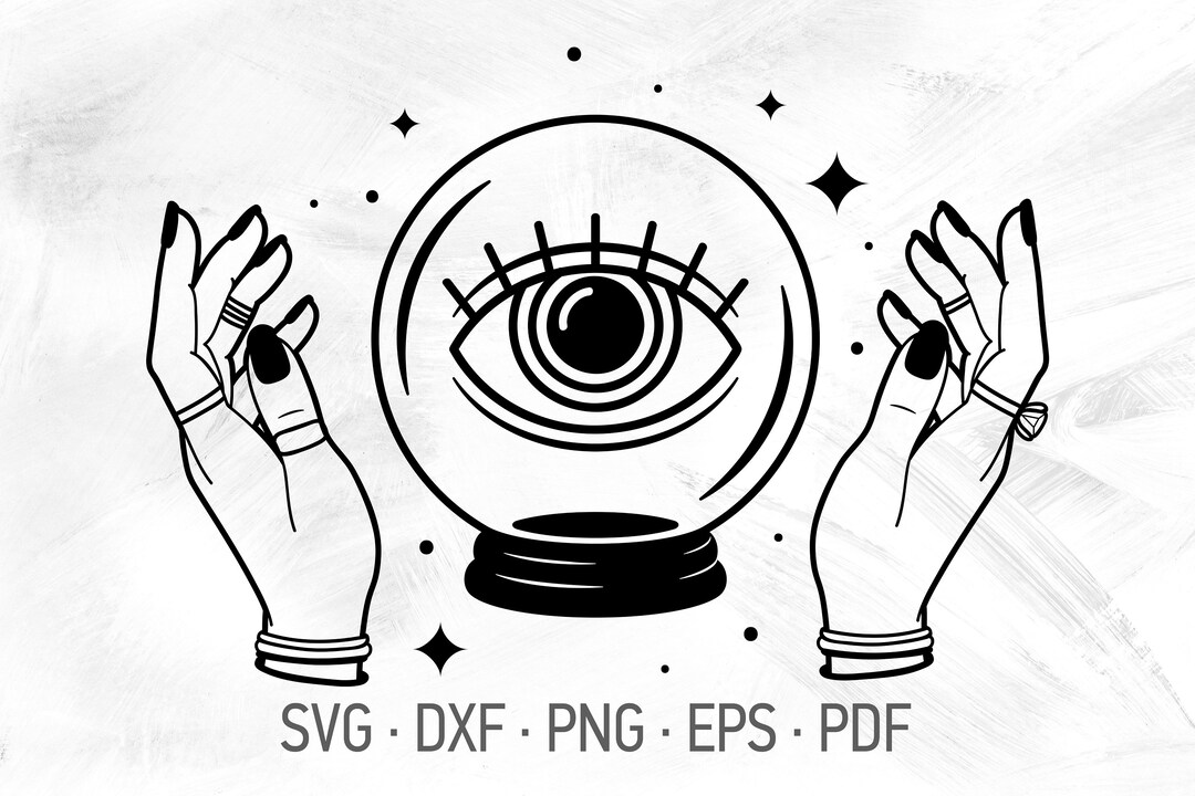 Eye in Crystal Ball SVG Cricut Cut Files, Ball for Psychic Reading or ...