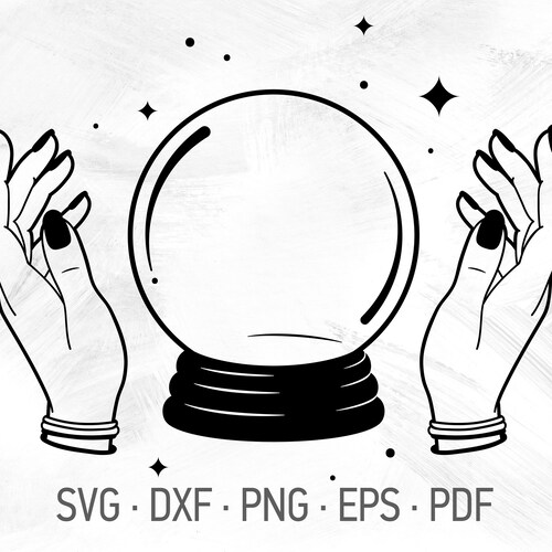 Crystal Ball SVG Cricut Cut Files Spiritual Stars Boho Design - Etsy