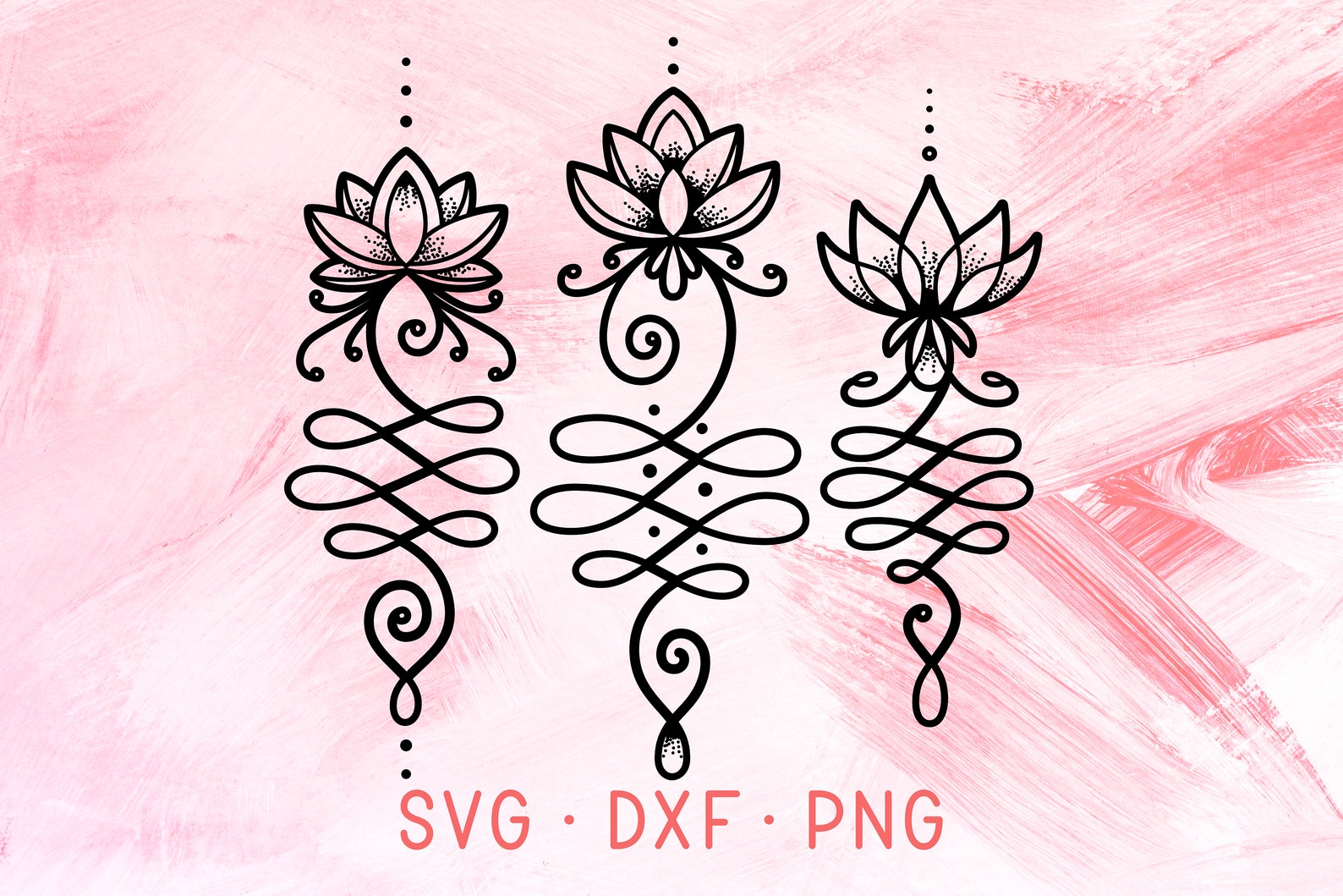 Unalome Lotus Flower SVG DXF PNG Cricut Cut Files, Svg Bundle File for ...