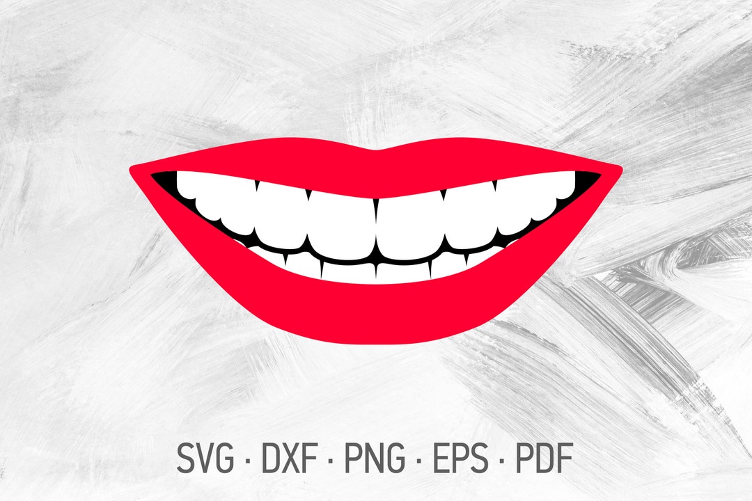 Smile and Teeth SVG Files for Cricut, Funny Face Mask Smile Design ...
