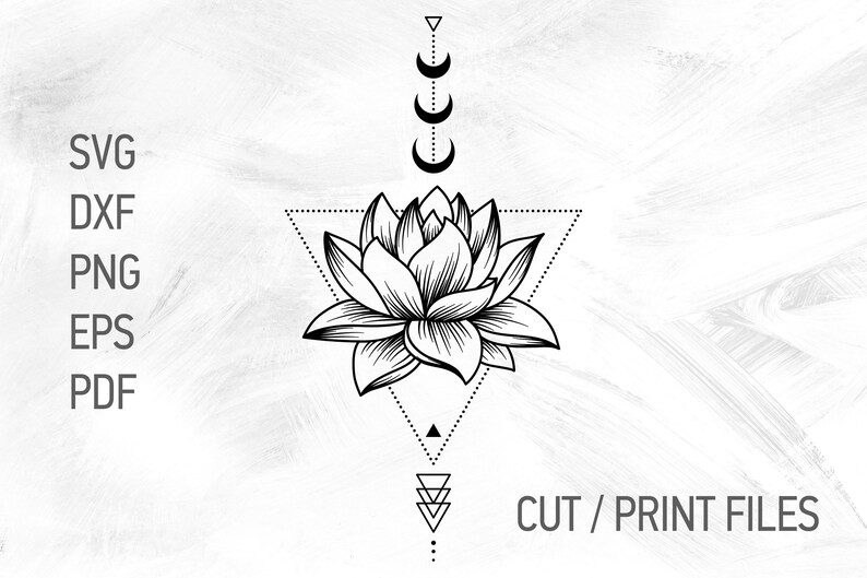 Sacred Geometry Lotus SVG Cricut Cut Files Unalome Lotus - Etsy Canada