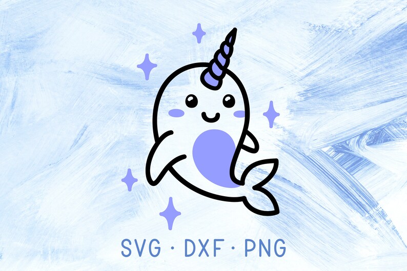 Narwhal SVG DXF PNG Baby Narwhal Nautical Svg Sea Creature | Etsy