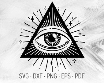 All Seeing Eye SVG Cricut Cut Files Eye Mandala Shirt Design | Etsy