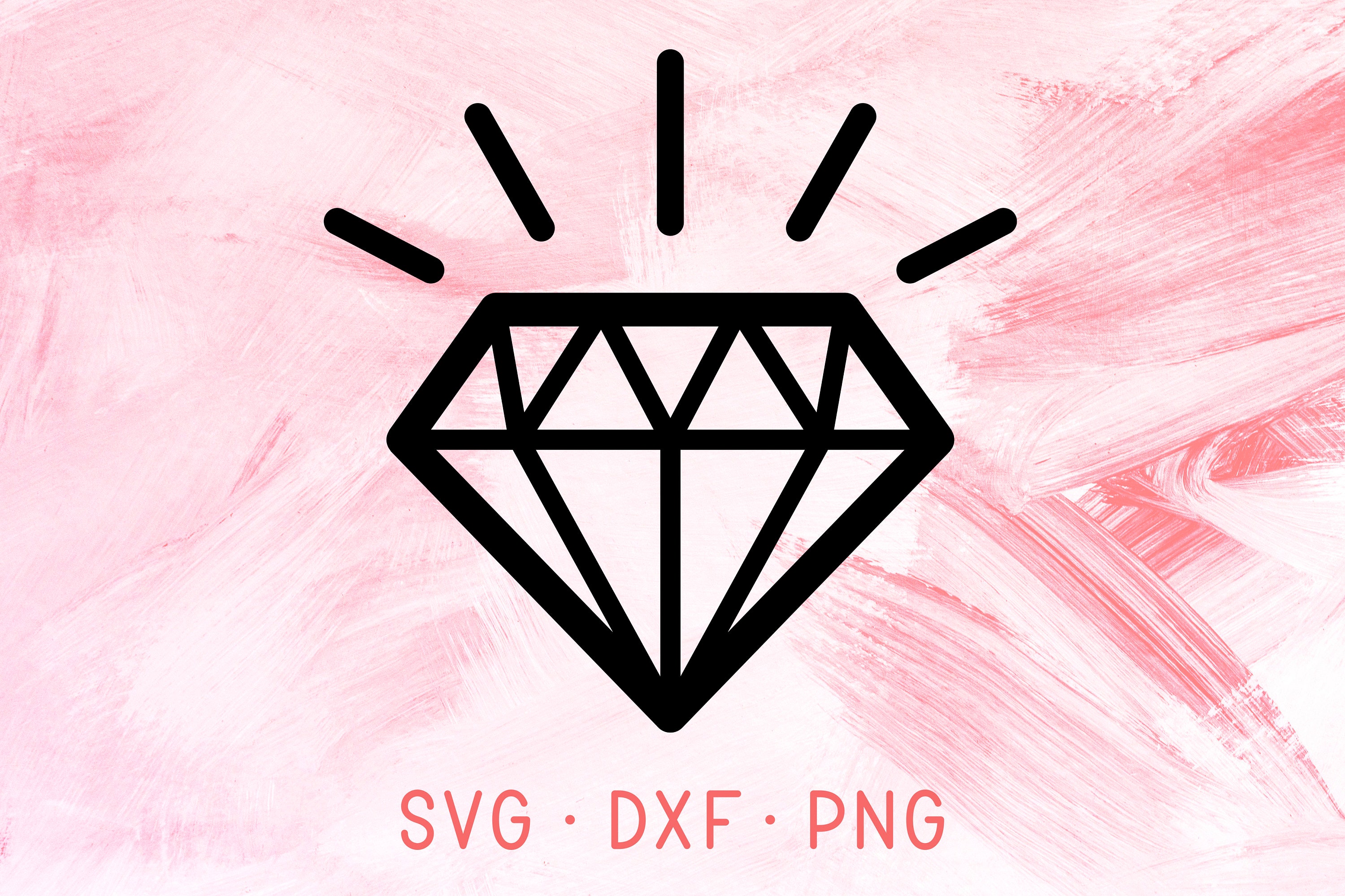 Shiny Diamond SVG DXF PNG Cut Files for Cricut Jewel - Etsy Israel