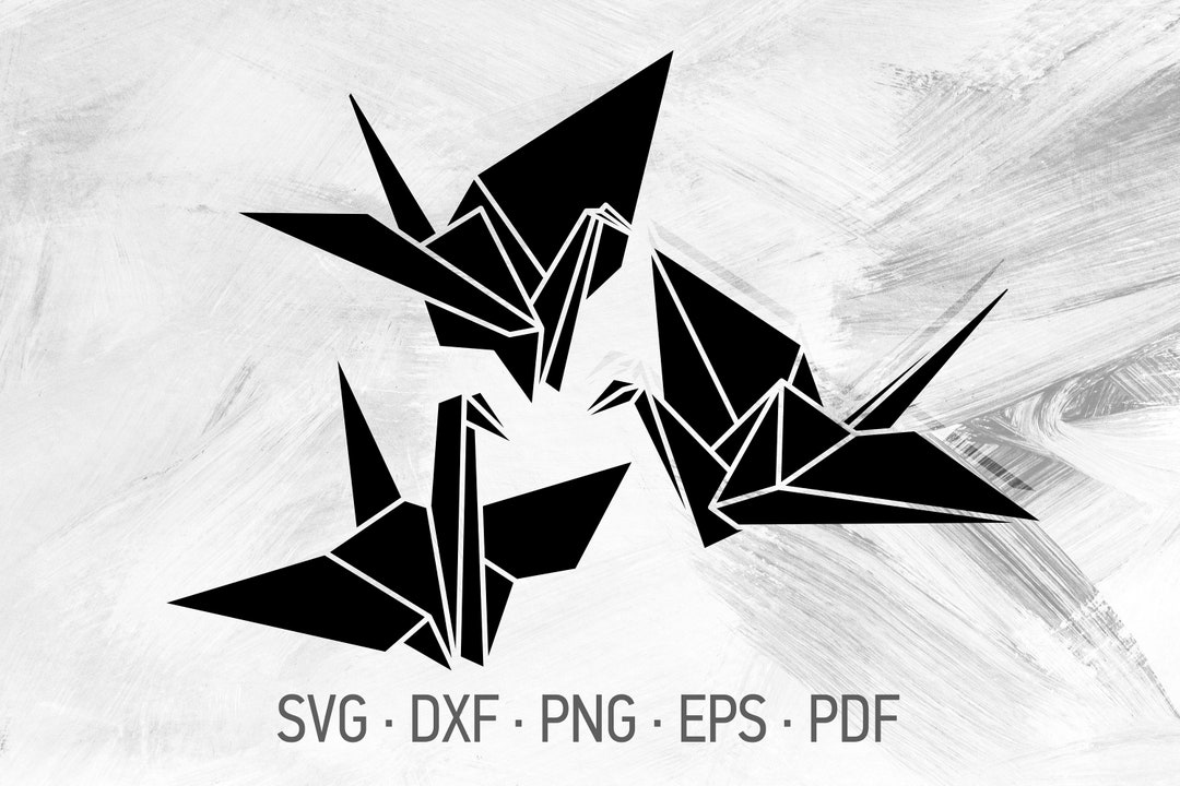 Origami Kranich SVG-Dateien für Cricut, japanische niedliche Papier ...
