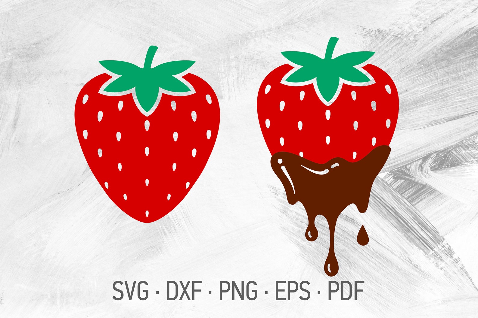 Strawberry SVG Files for Cricut, Colorful Dripping Chocolate Strawberry ...