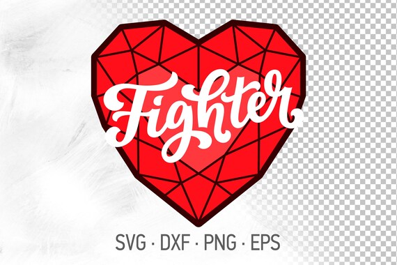 Heart Warrior Fighter SVG Files for Cricut CHD Awareness - Etsy
