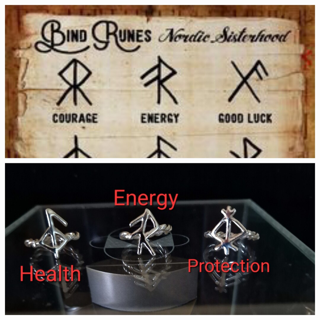Bind Runes for Health ,protection, Energy Magic Rings, Made in Biofield ...
