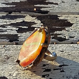 Beautiful Agate Gemstone Ring/handmade Ring/ Adjustable Ring - Etsy