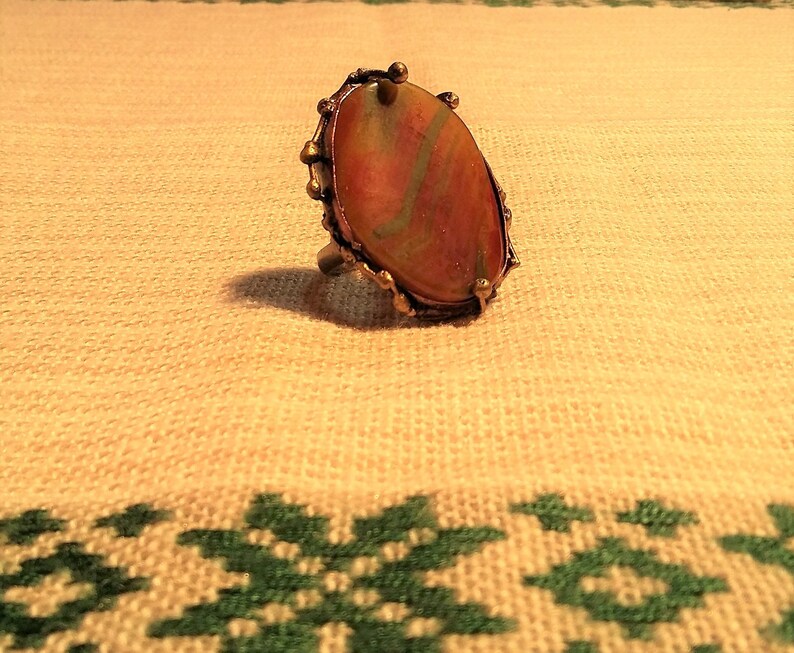 Beautiful Agate Gemstone Ring/handmade Ring/ Adjustable Ring | Etsy