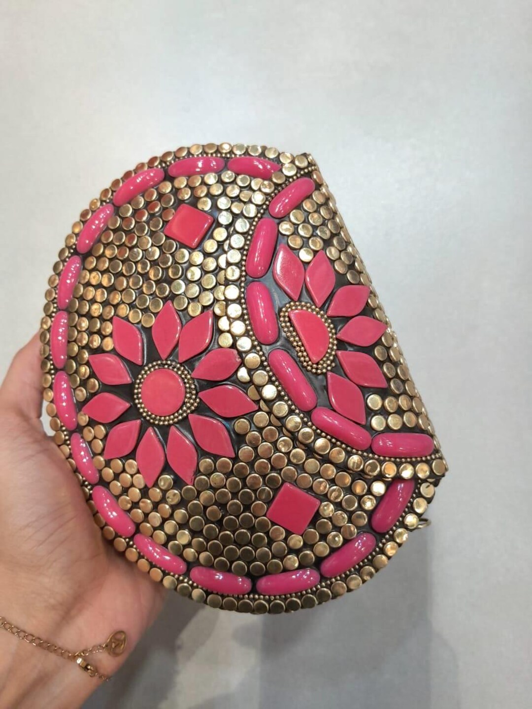 Pink Taffy: Metal Clutch Bag Ethnic Purse Wedding Clutch Bag Pakistani ...