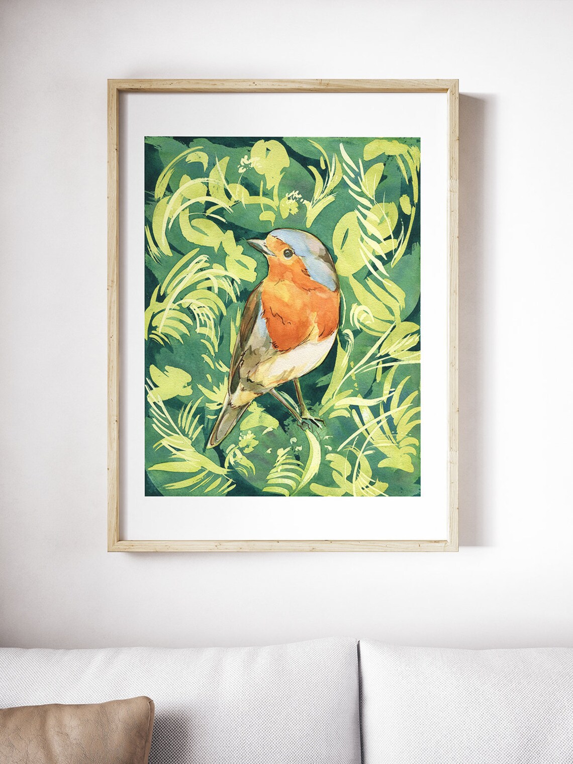 Red Robin Art Print. Watercolor Bird Painting for Bird Lovers. | Etsy