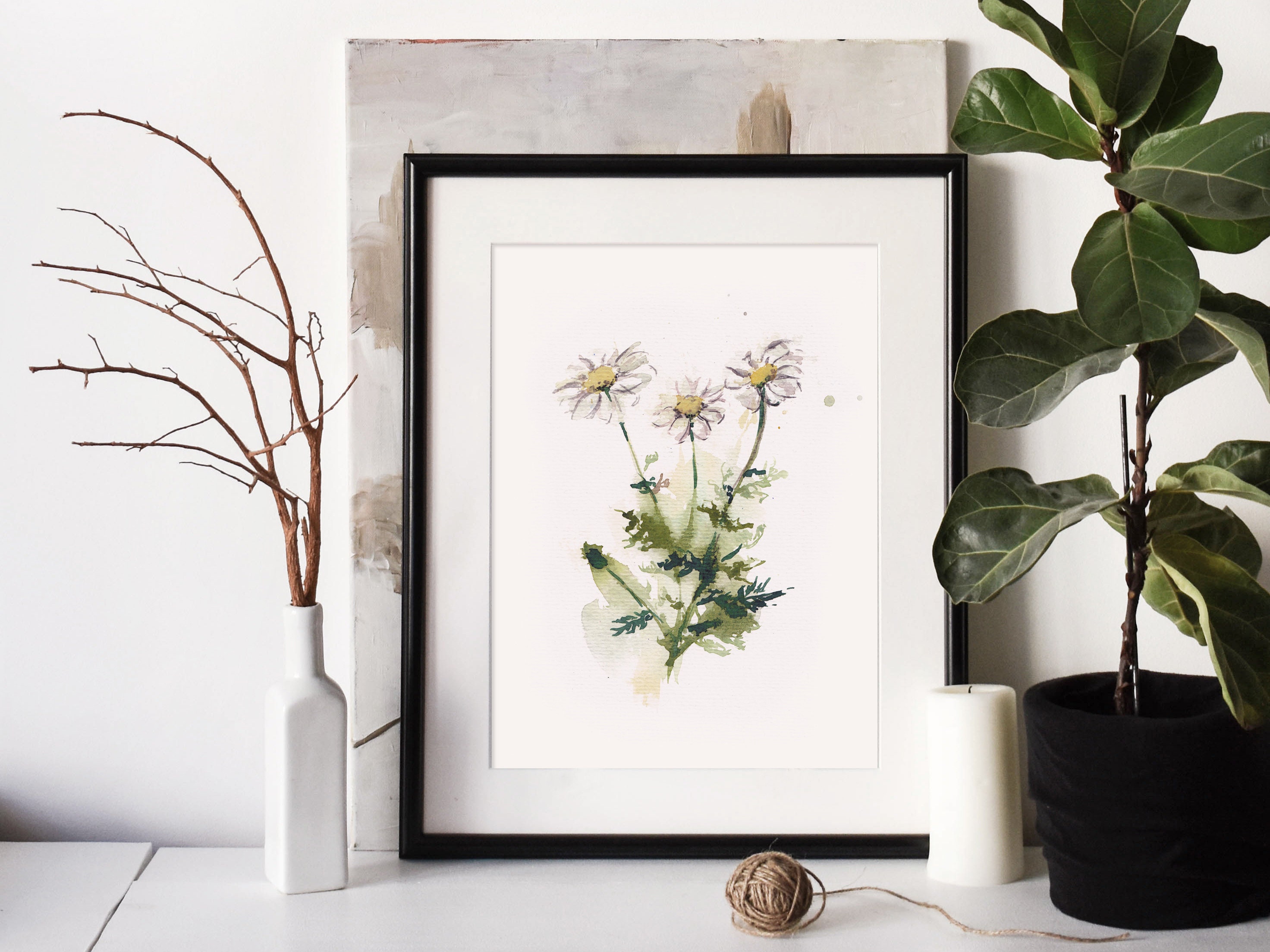 Watercolor Daisy Flower Art Print - Botanical Illustration - Etsy