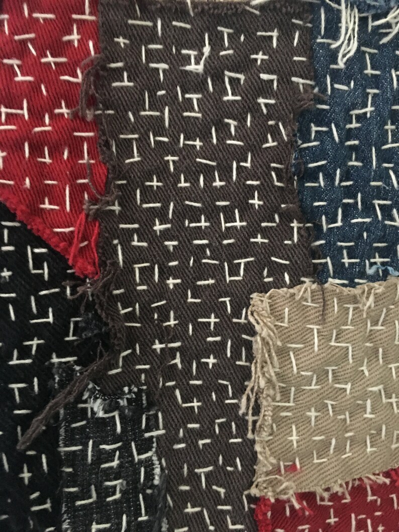 Oversized Upcycled Sashiko / Boro Inspired Denim Lee XXL Jean - Etsy