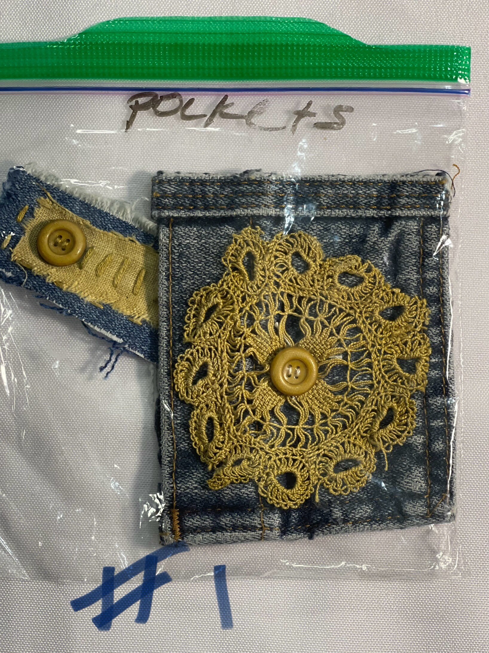 5 Denim Upcycled and Embellished Pockets - Etsy