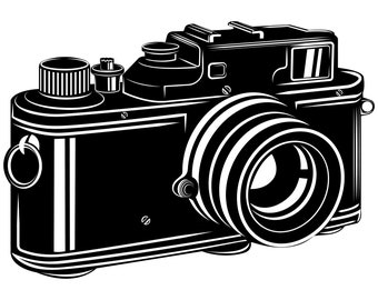 Retro camera clipart | Etsy