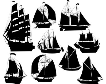 Sailboat vector | Etsy