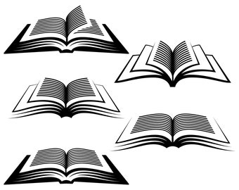Open book svg | Etsy