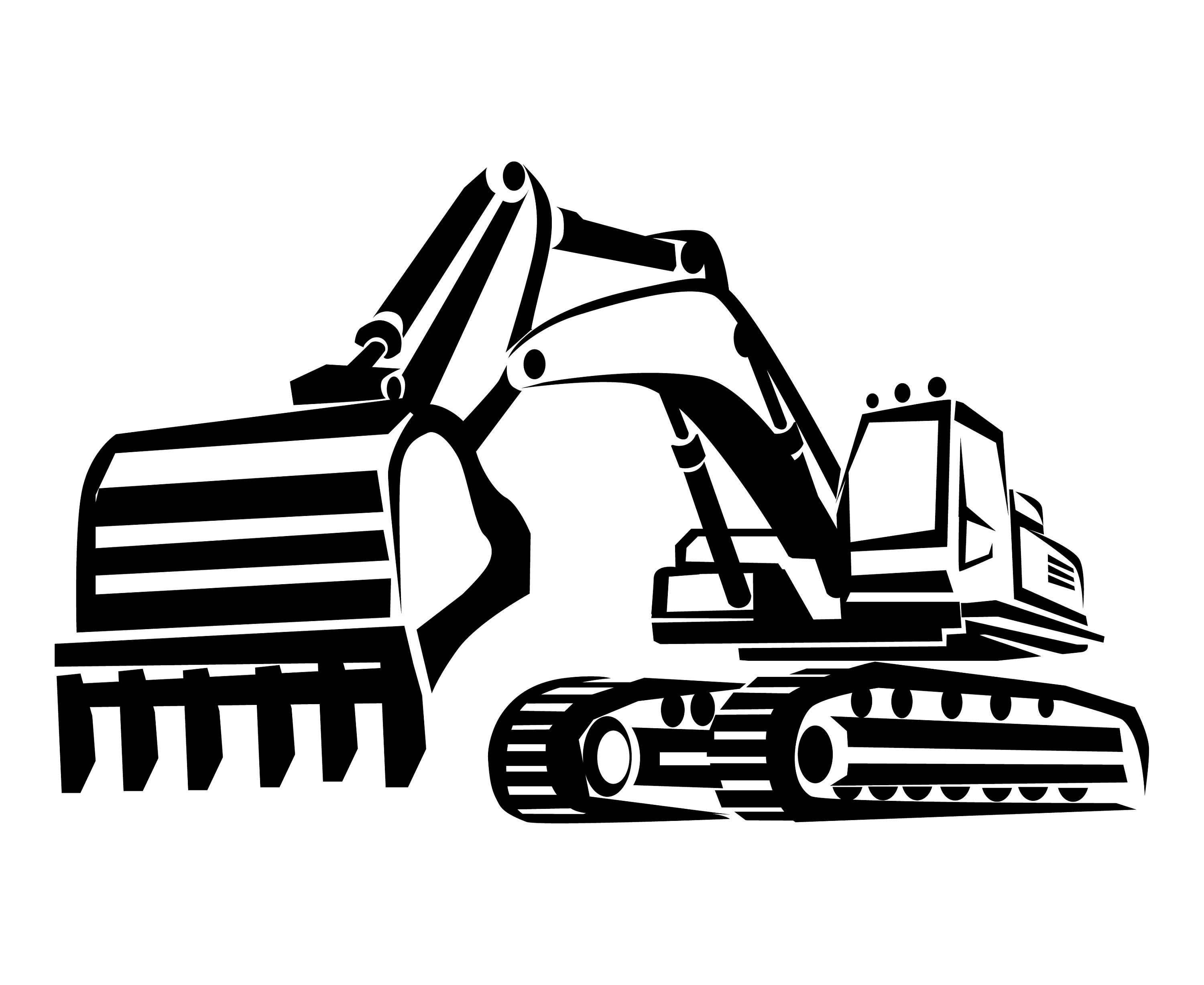 Bagger SVG Grafik Illustration Vektor Logo Digital | Etsy