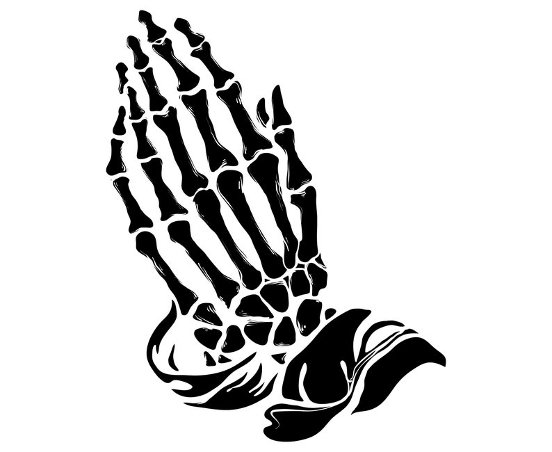 Praying Hands Skeleton Etsy