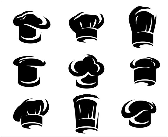 Chef hat SVG Chef hat silhouette Chef SVG Silhouette Cook | Etsy