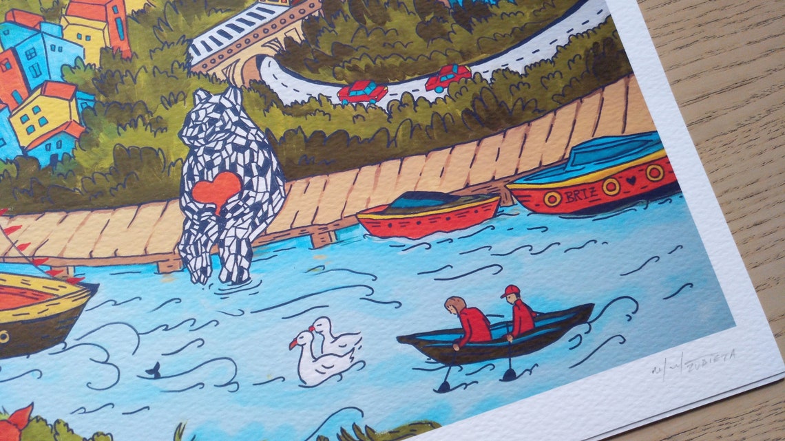 Bristol Landscape Limited Edition Print. Original Acrylic - Etsy