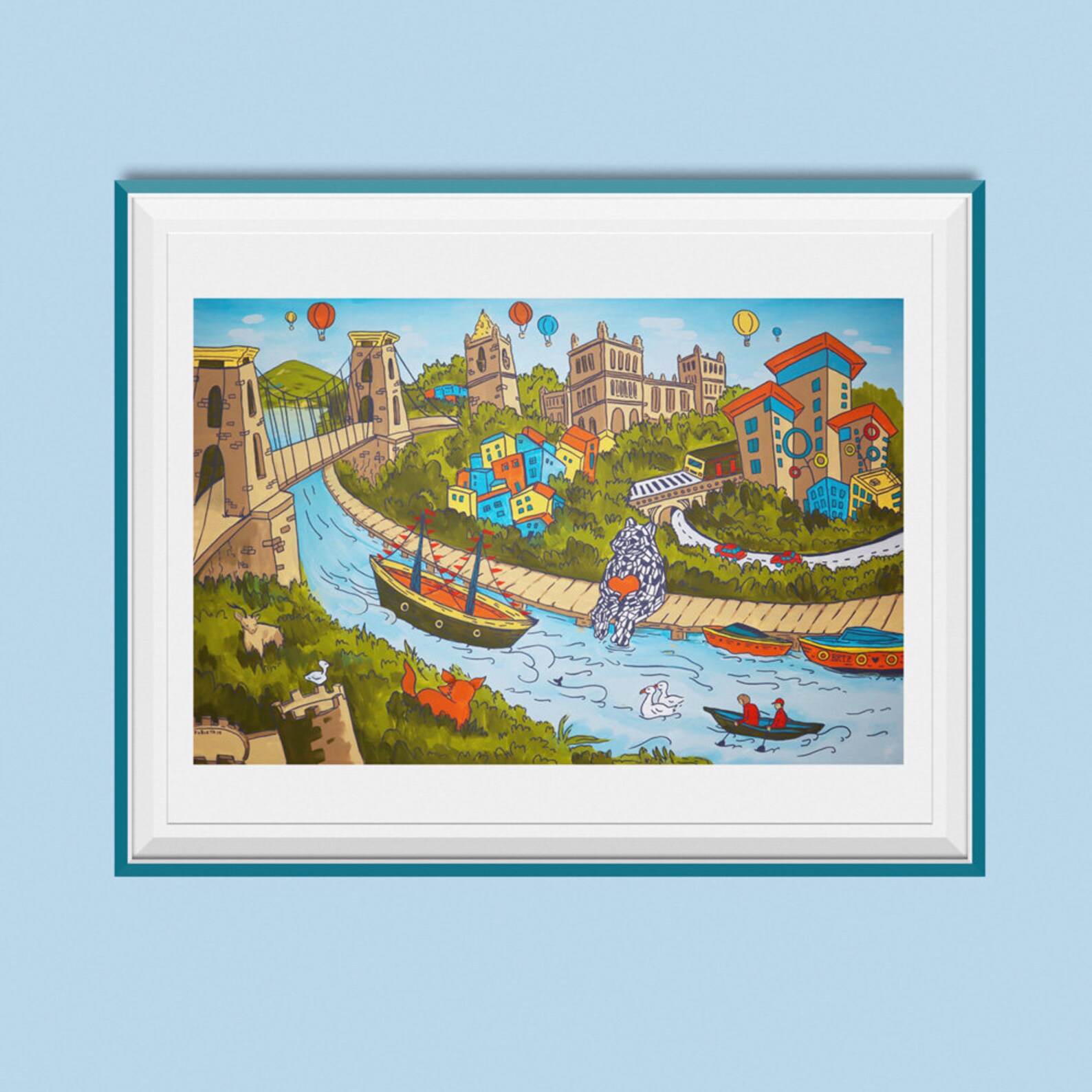 Bristol Landscape Limited Edition Print. Original Acrylic - Etsy