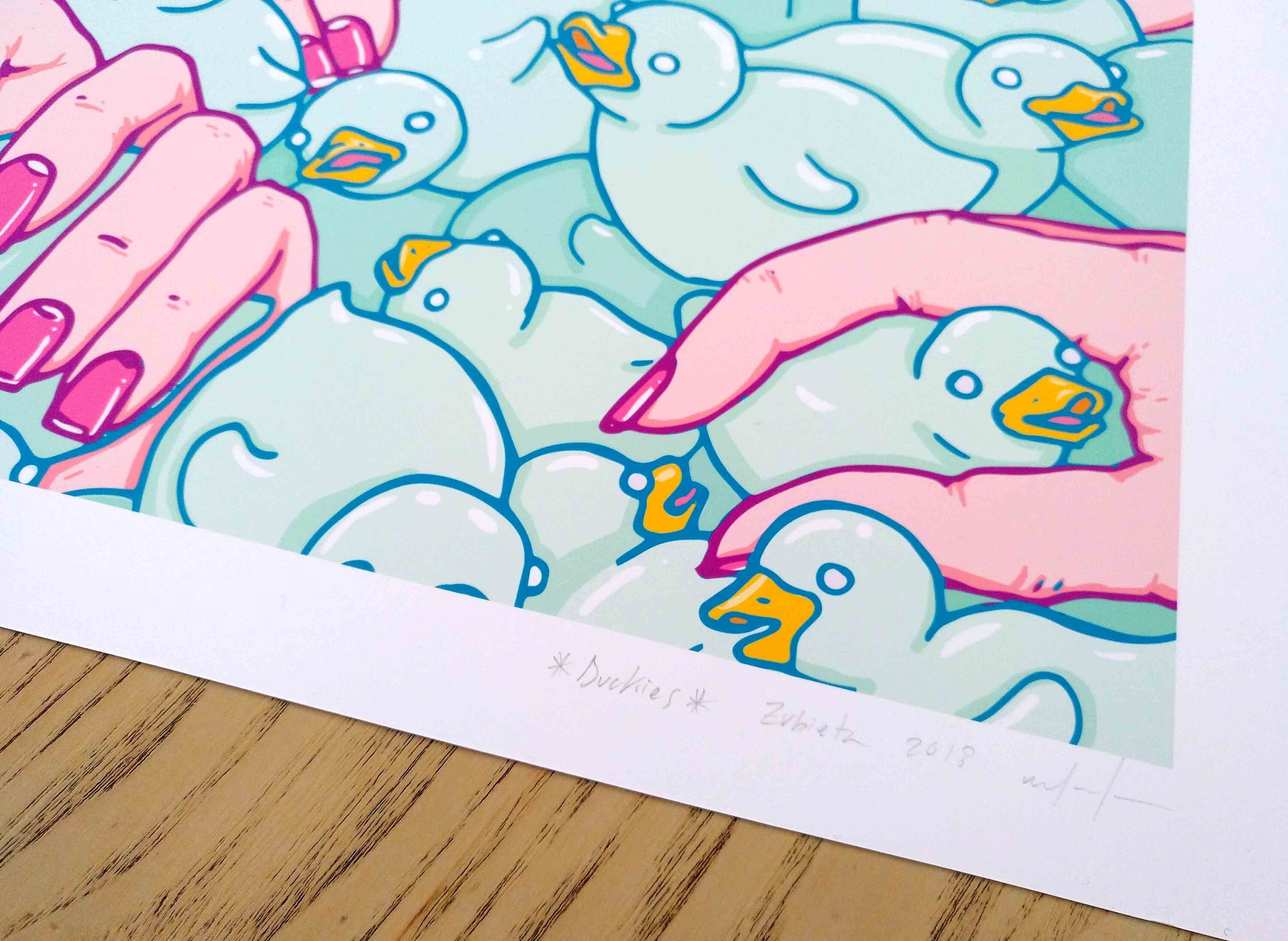 Duckies limited edition gicleé print wall art digital | Etsy