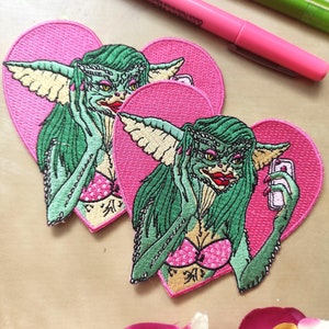 Greta the Gremlin Embroidered Patch | Iron-on Sew-on Applique - Etsy
