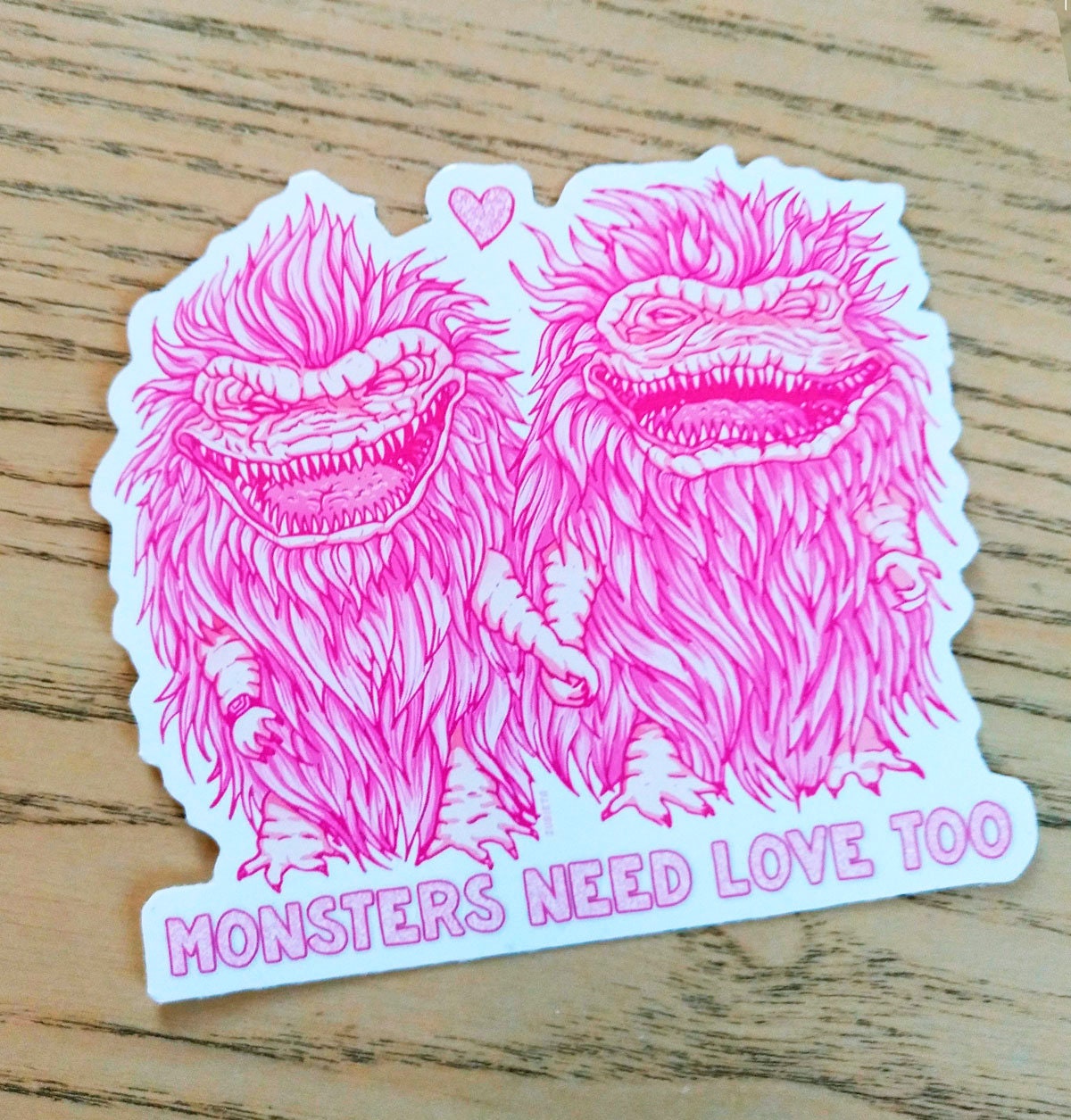 Monsters Need Love Too Sticker 80s Movies Tribute to the - Etsy