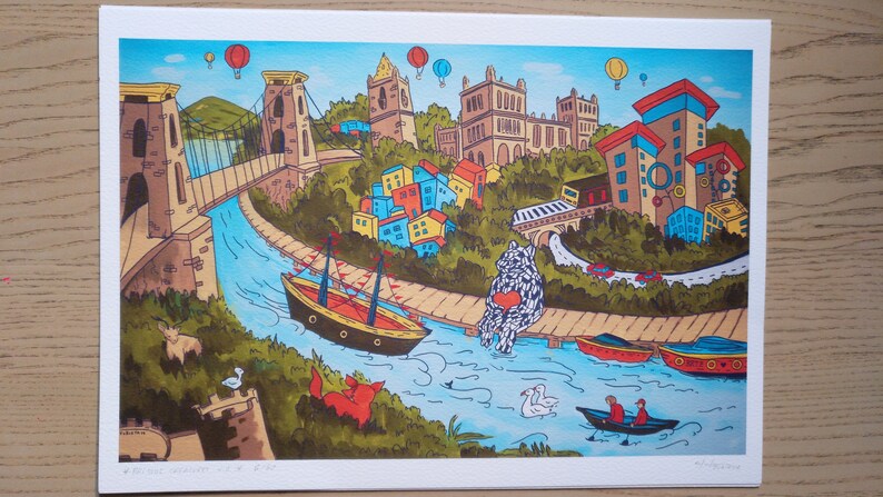 Bristol Landscape Limited Edition Print. Original Acrylic - Etsy