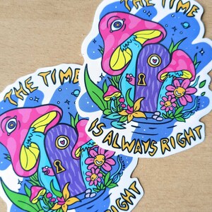 Groovy Surreal Vinyl Sticker Pack | Good Vibes Tropical Psychedelic ...