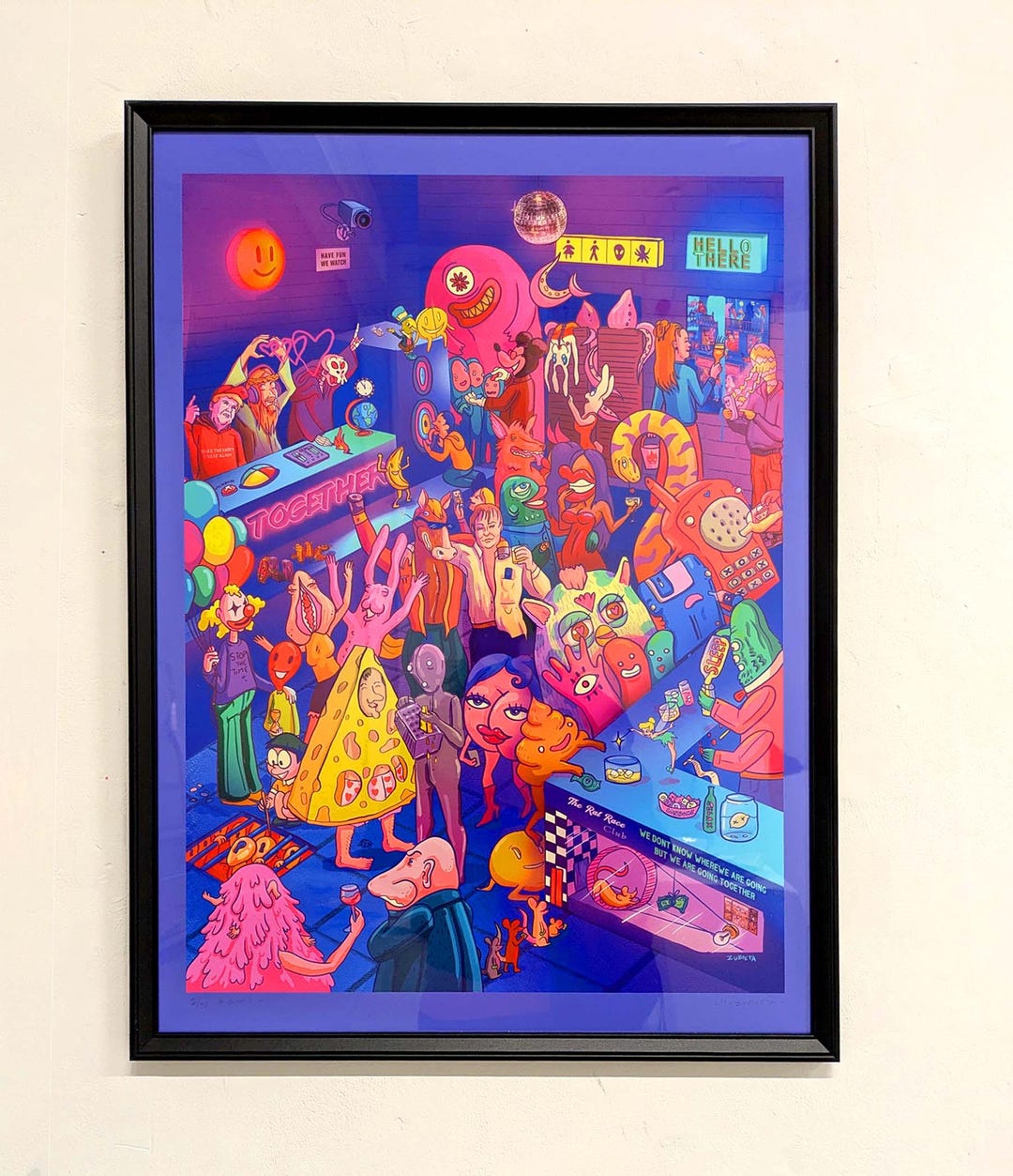 The Club II Limited Edition Giclee Art Print, Lowbrow Art Pop ...