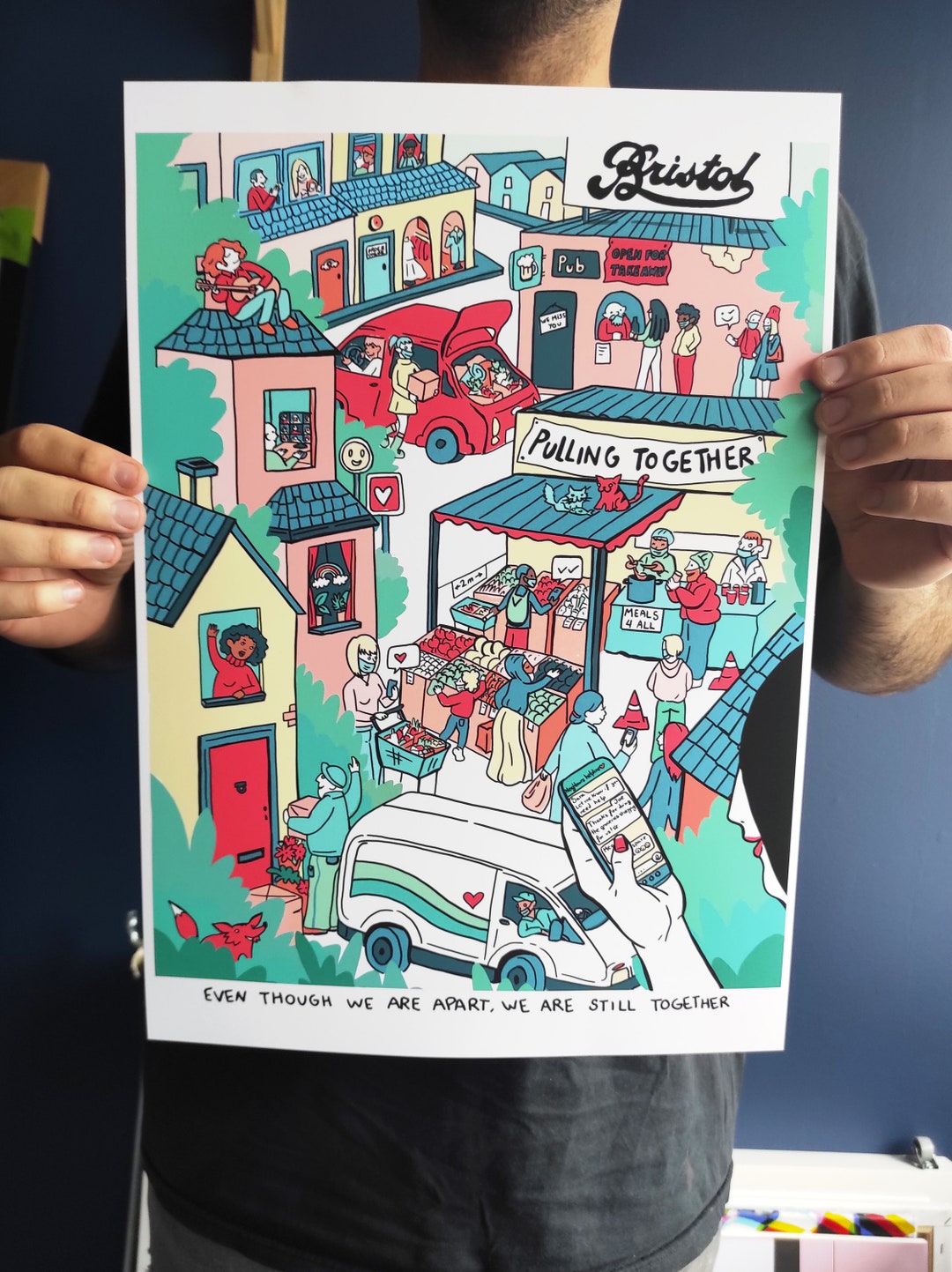 Bristol Community Wall Art Print. Original Made for Bristol Cable in ...