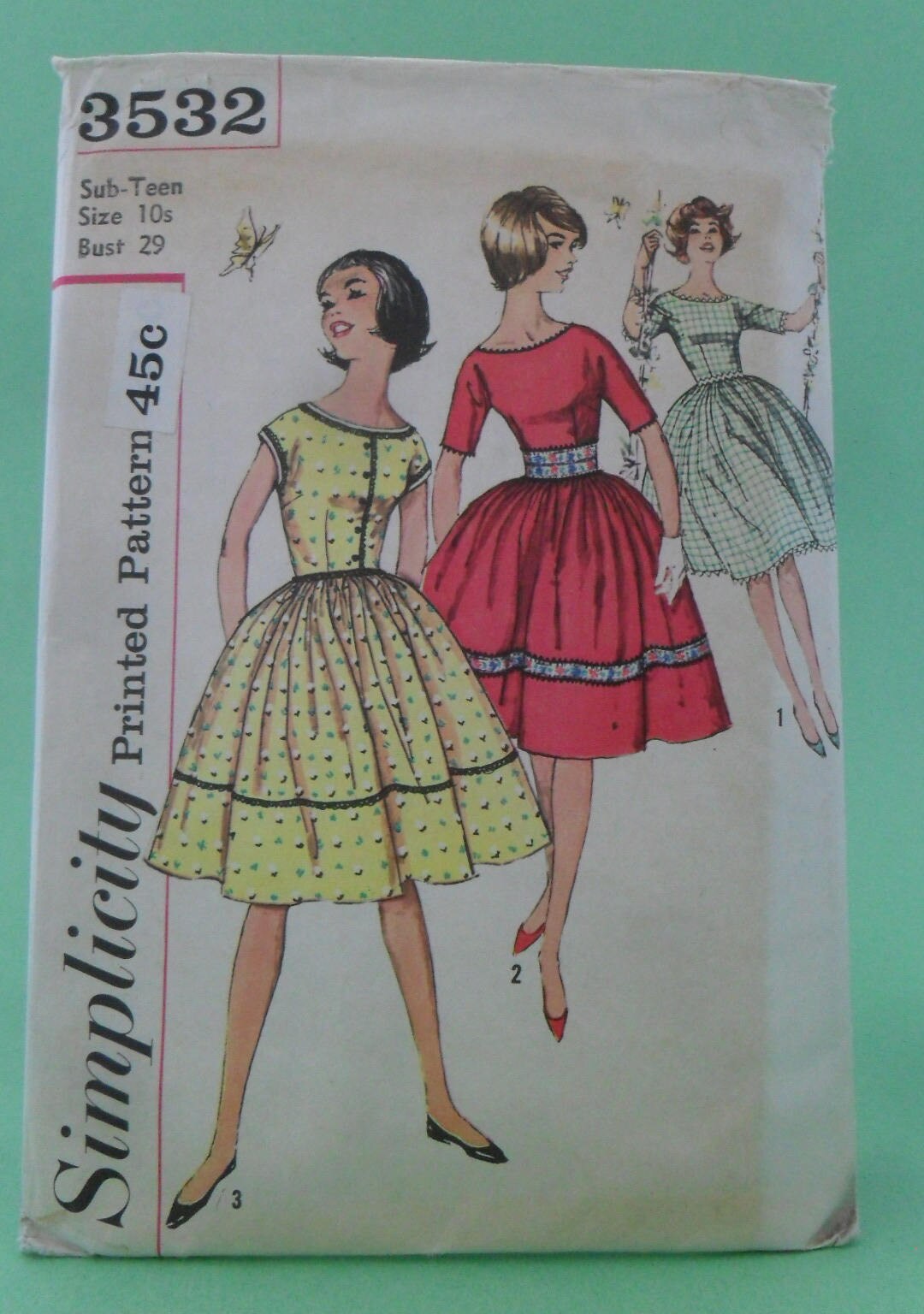 1950s 6 Piece Pattern for Printed Day Dress - Etsy
