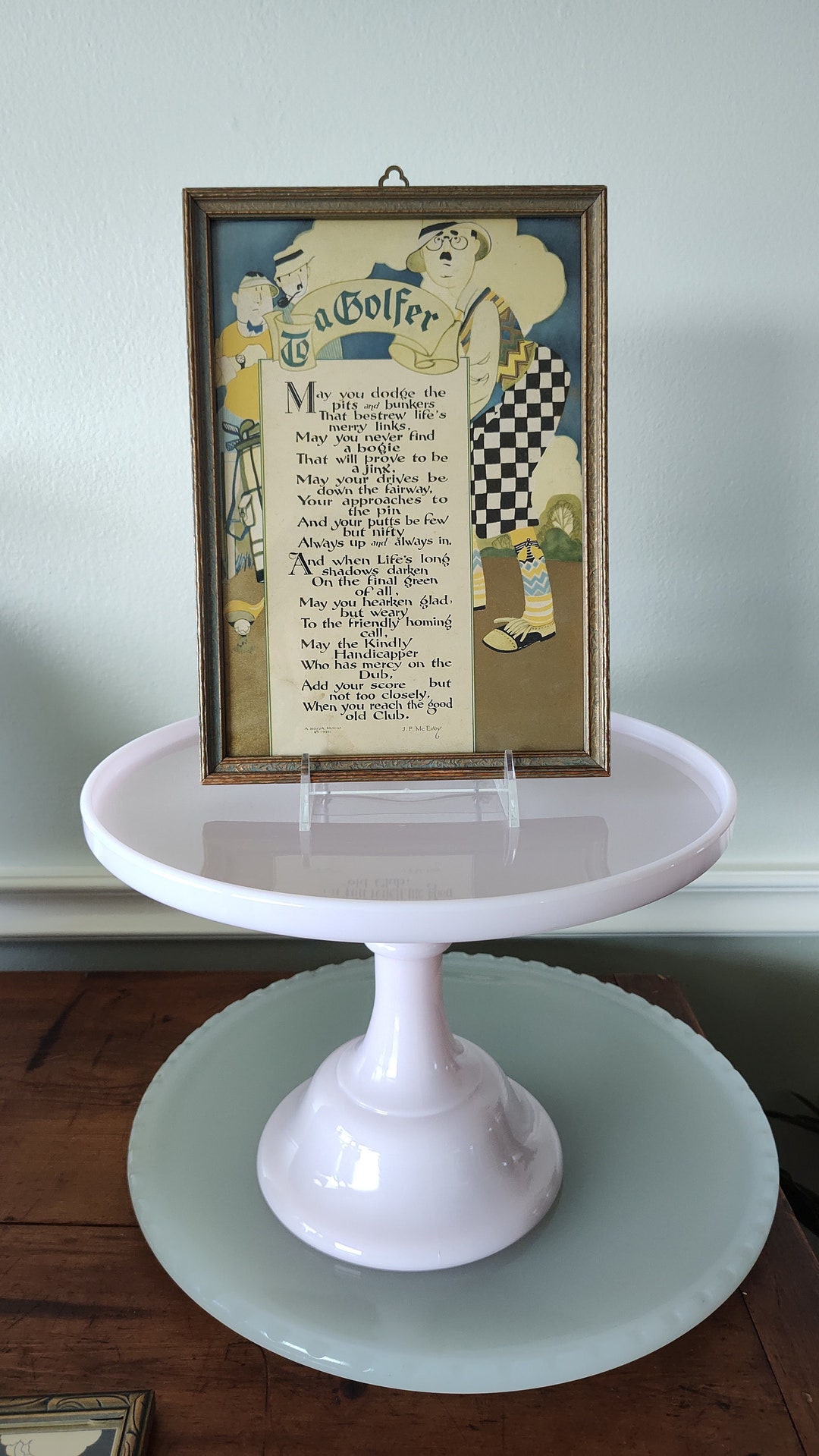 1926 Buzza "to a Golfer" Motto | Original Frame, Metal Hang Tag, and ...