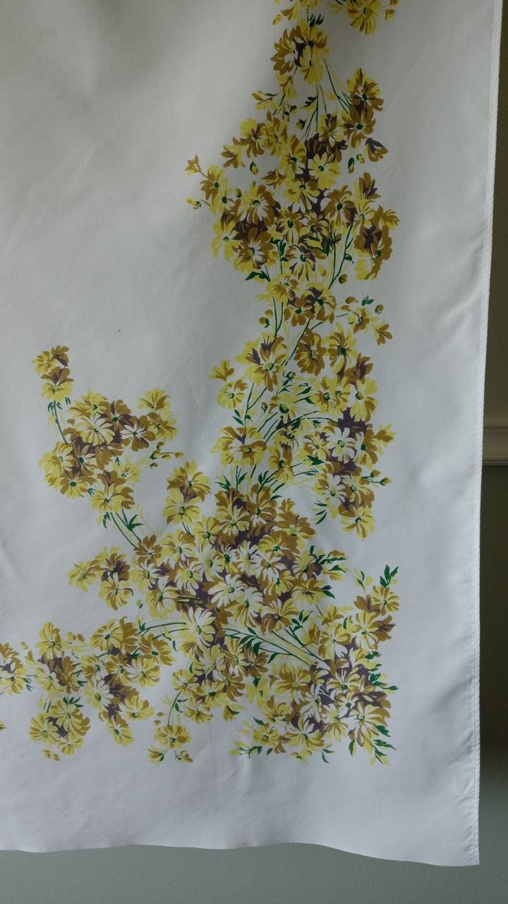 1950s California Handprint Spring Floral Tablecloth White - Etsy