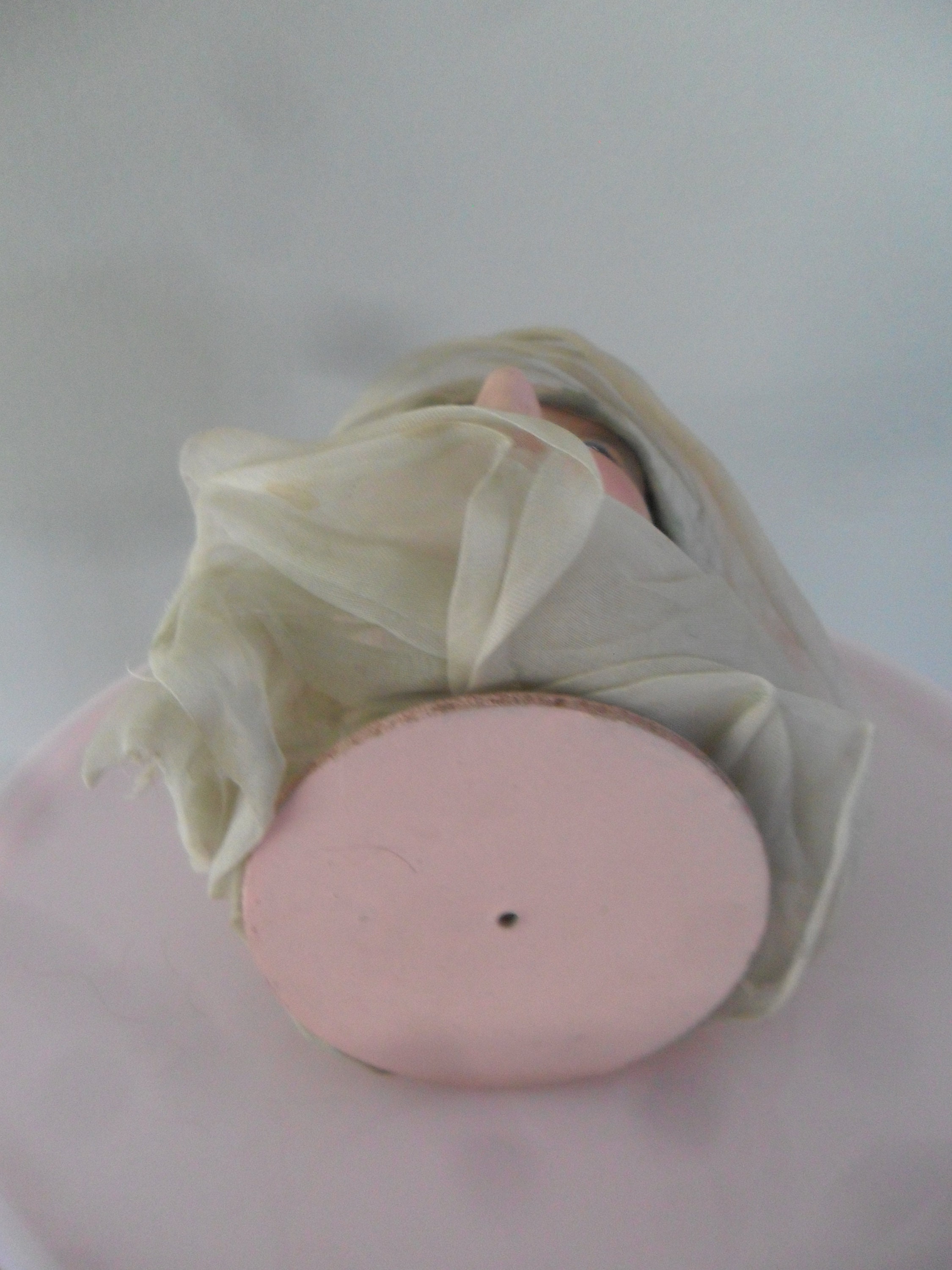 1920s Paper Mache Girl With Silk Cloche Hat Ribbon Flowers | Etsy