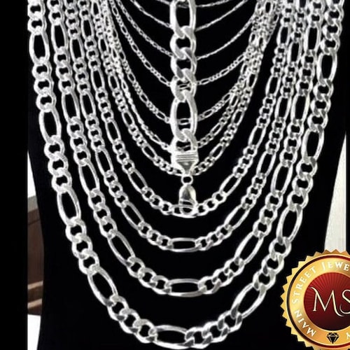 Italian Solid Sterling Silver Rope Link Chain Necklace 925 - Etsy