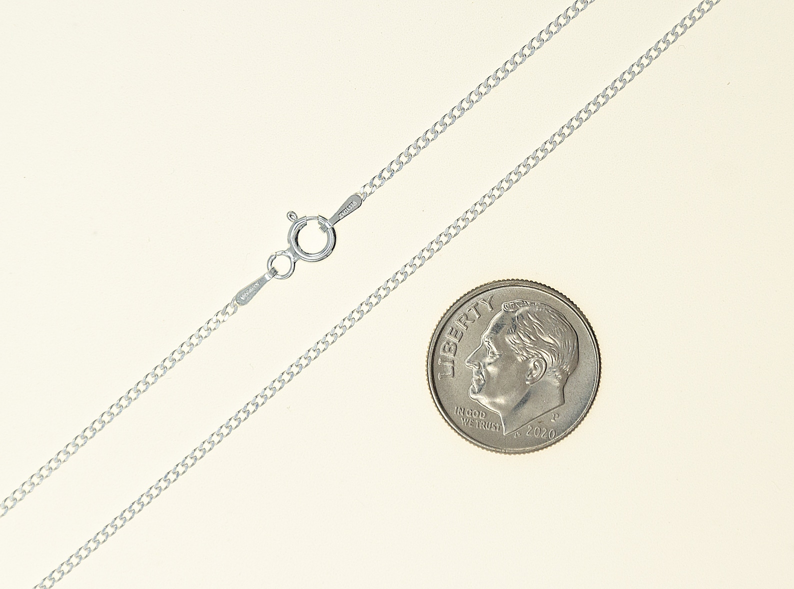 ITALY 925 SOLID Sterling Silver CURB Chain Necklace or - Etsy