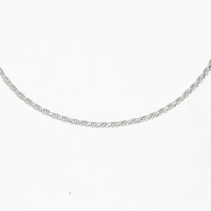 2mm Italy 925 SOLID Sterling Silver Diamond-cut ROPE Chain Necklace or ...