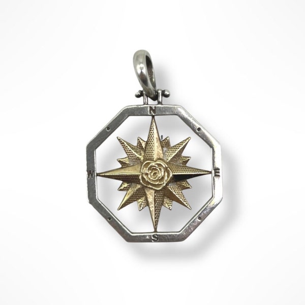 Compass Rose Pendant - Etsy