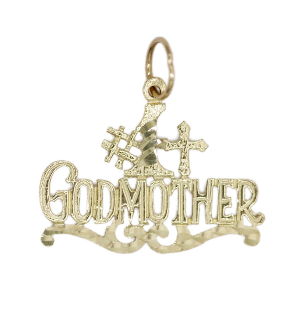 14k Gold Godmother Charm - Etsy
