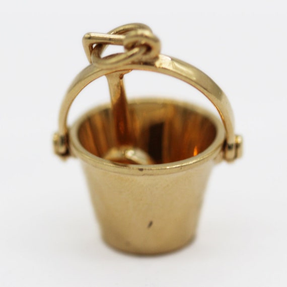 14K Gold Bucket & Shovel Beach Charm - Gem