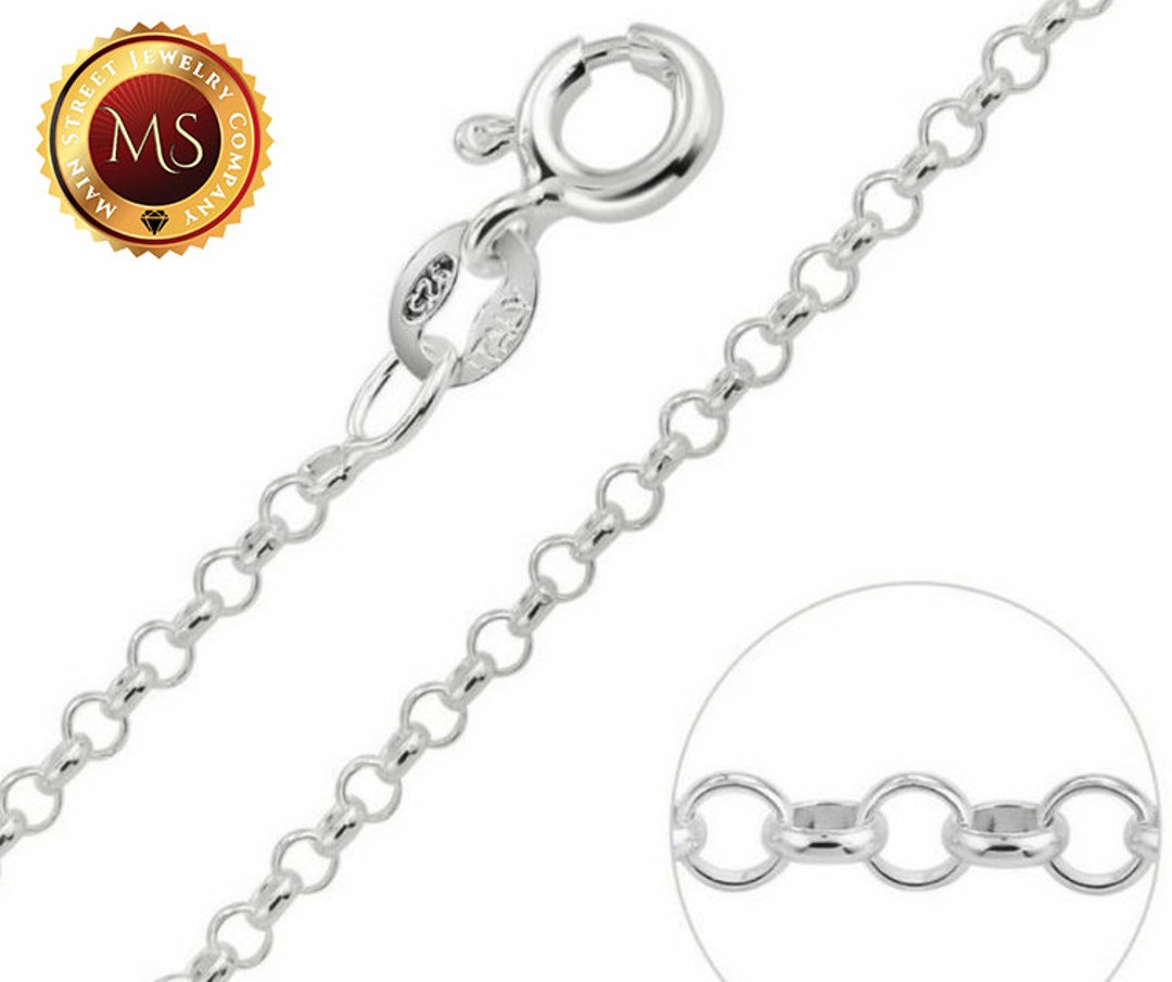 1.5mm 925 Italy Sterling Silver ROLO Necklace Chain Multiple Lengths - Etsy