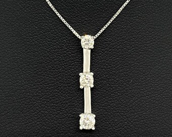 Triple Diamond Necklace - Etsy
