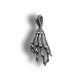 925 Sterling Silver Skeleton Hand Pendant Charm - Etsy